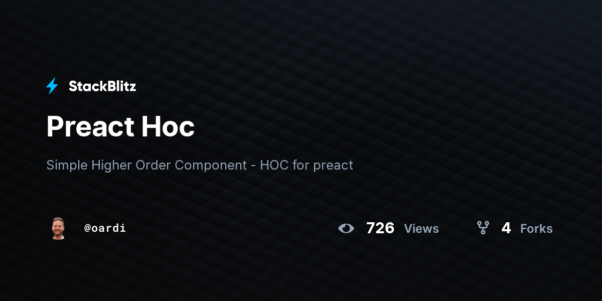Preact Hoc - StackBlitz