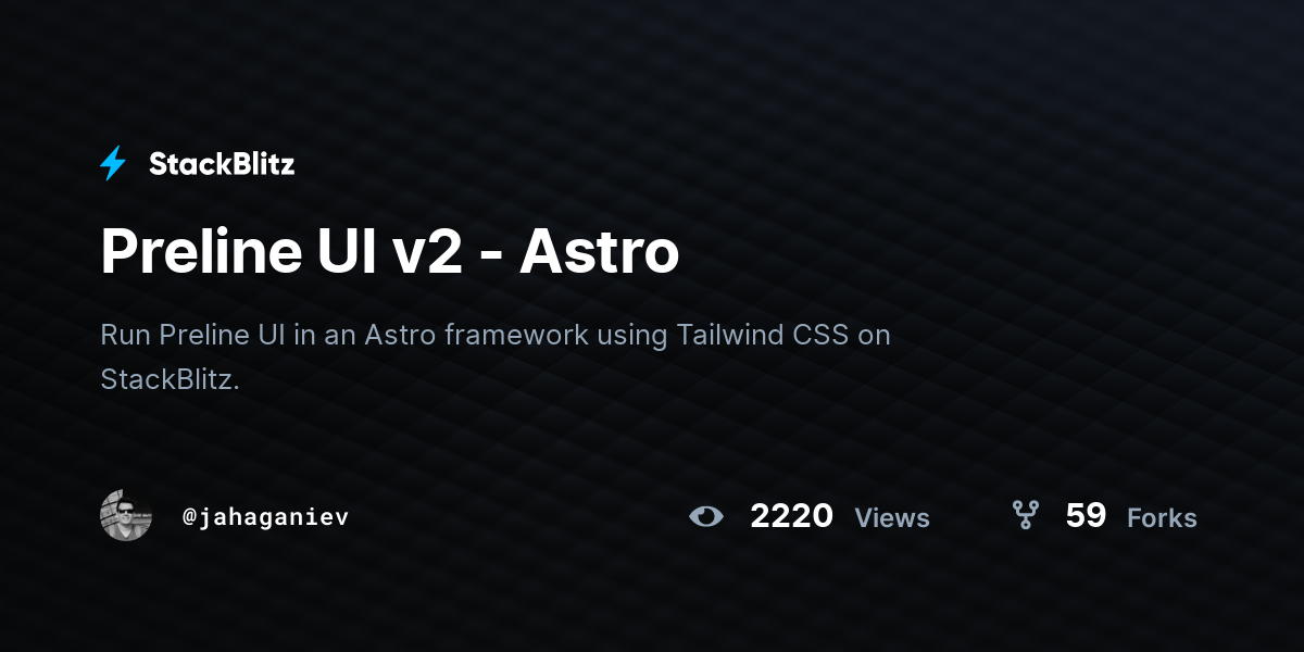 Preline UI v2 - Astro - StackBlitz
