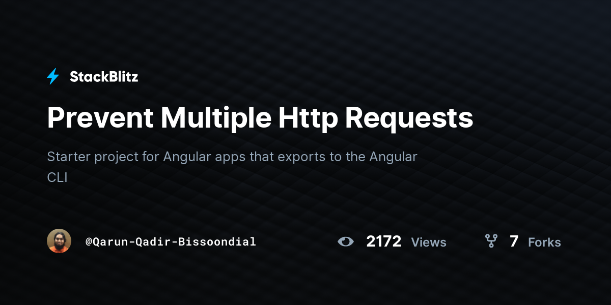 Prevent Multiple Http Requests Stackblitz