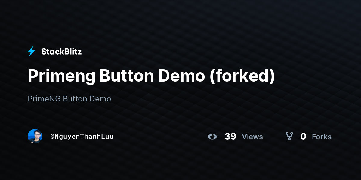 Primeng Button Demo (forked) - StackBlitz