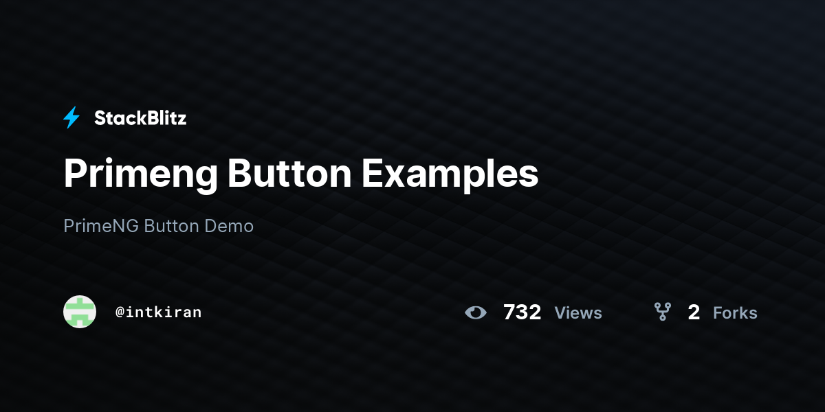 Primeng Button Examples - StackBlitz