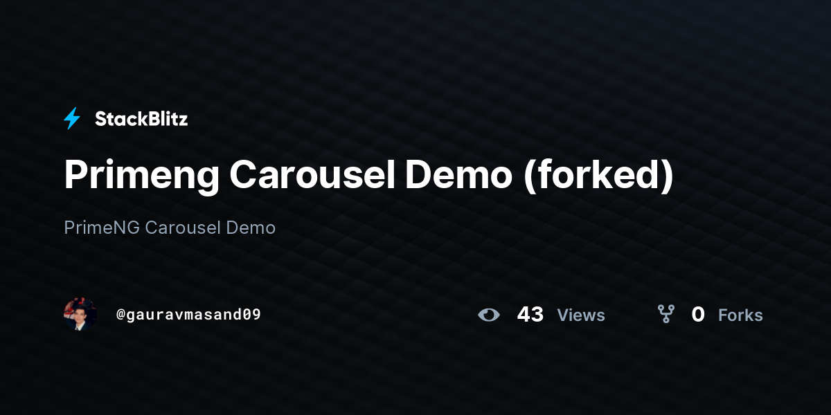 Primeng Carousel Demo (forked) - StackBlitz Primeng Carousel Demo (forked) - StackBlitz