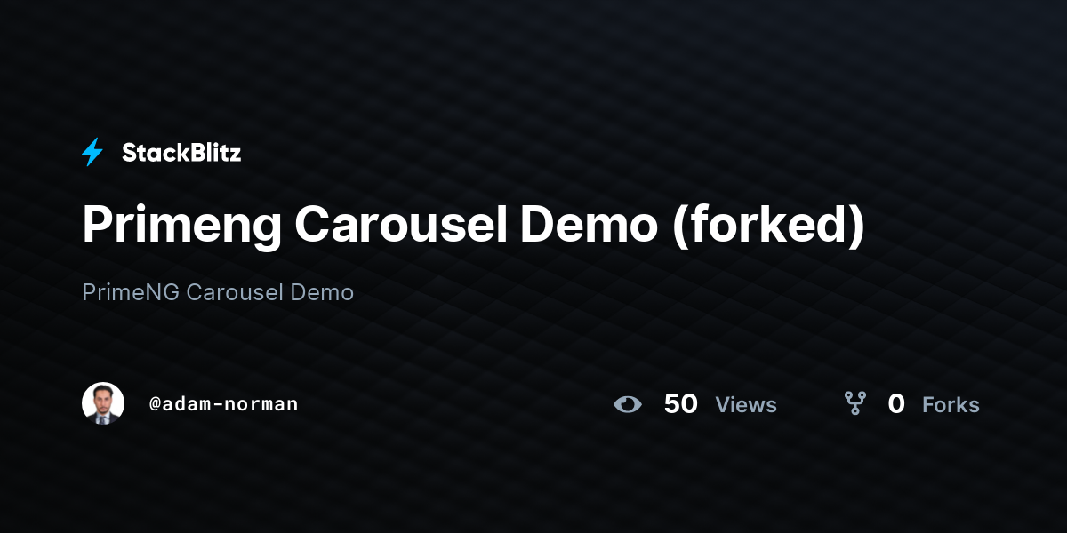 Primeng Carousel Demo (forked) - StackBlitz Primeng Carousel Demo (forked) - StackBlitz
