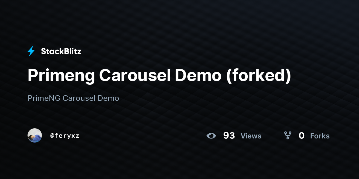 Primeng Carousel Demo (forked) - StackBlitz