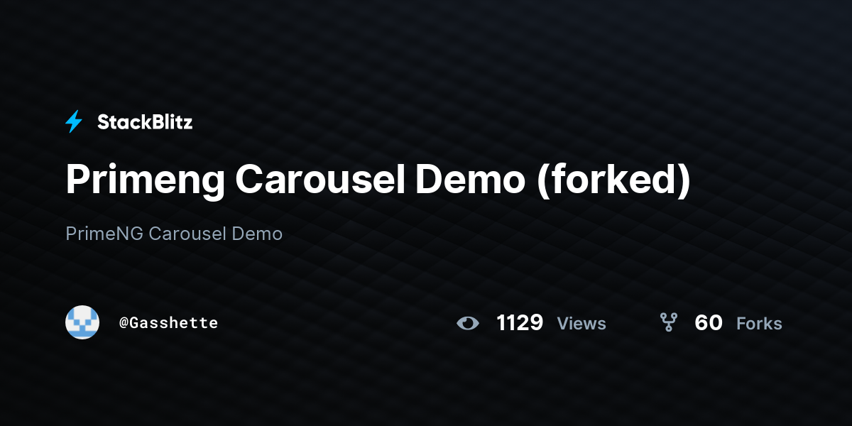 Primeng Carousel Demo (forked) - StackBlitz