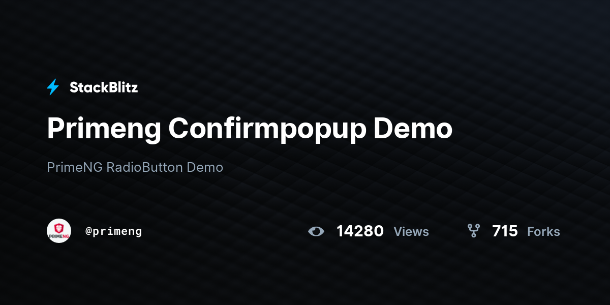 Primeng Confirmpopup Demo - StackBlitz