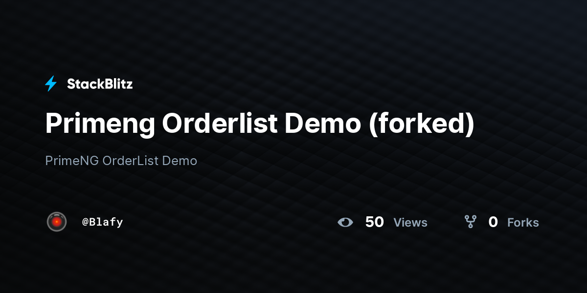 Primeng Orderlist Demo (forked) - StackBlitz Primeng Orderlist Demo (forked) - StackBlitz