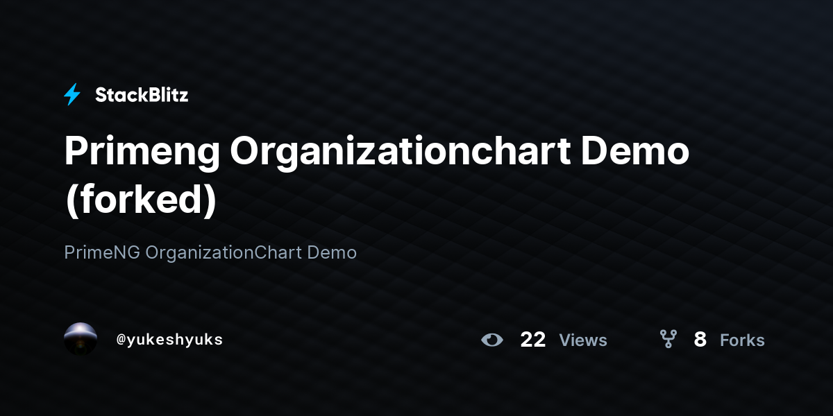 Primeng Organizationchart Demo (forked) - StackBlitz