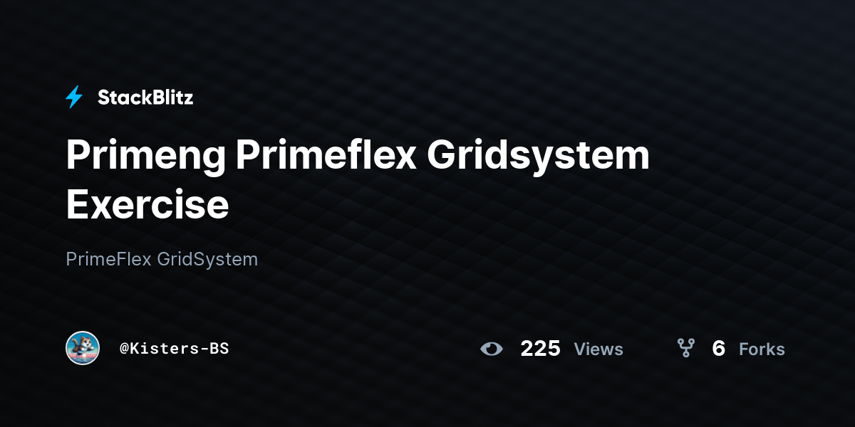 Primeng Primeflex Gridsystem Exercise - StackBlitz