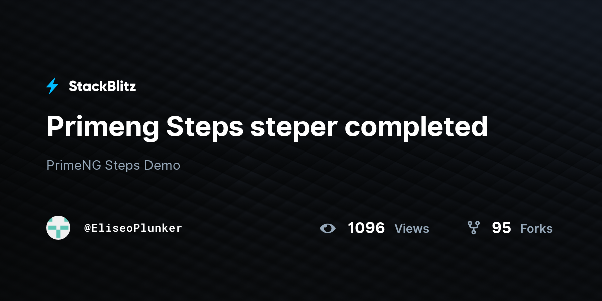 Primeng Steps steper completed - StackBlitz