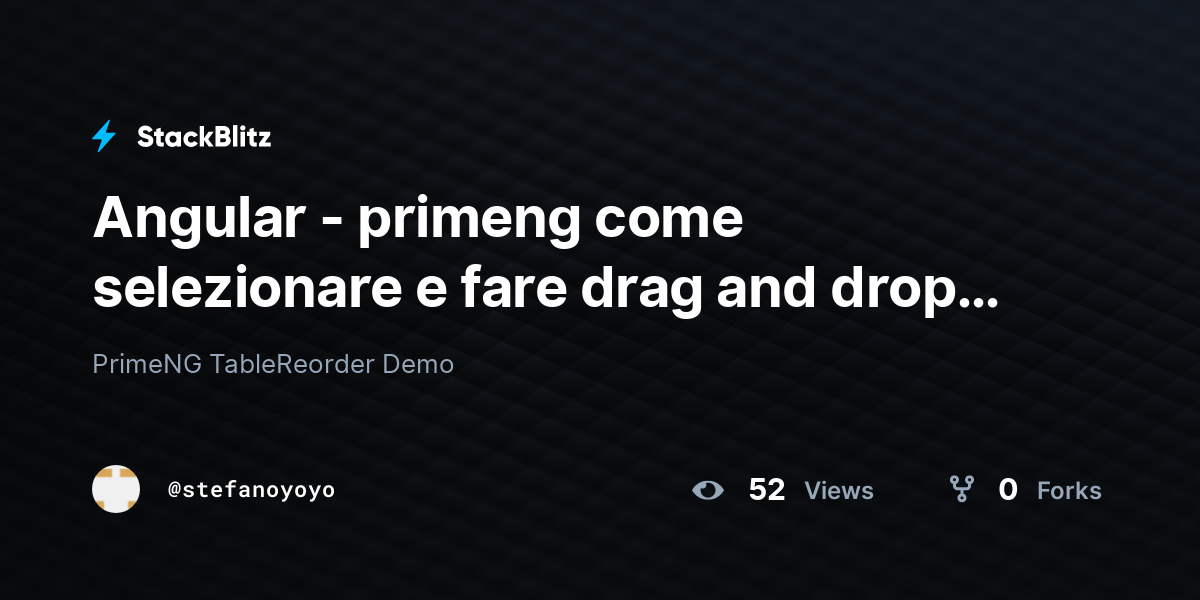 Angular - primeng come selezionare e fare drag and drop (or copy) di ... Angular - primeng come selezionare e fare drag and drop (or copy) di ...