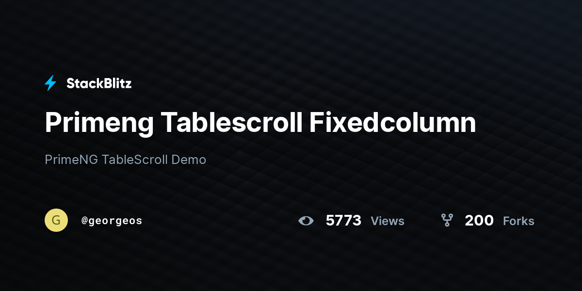 Primeng Tablescroll Fixedcolumn - StackBlitz