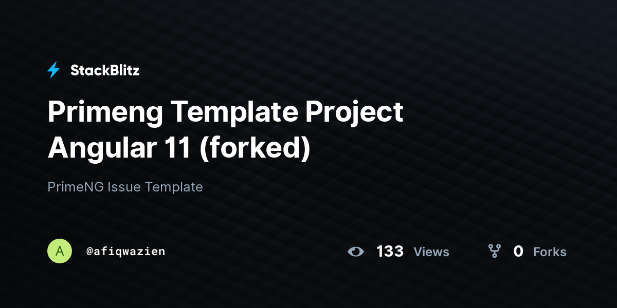 Primeng Template Project Angular 11 (forked) - StackBlitz