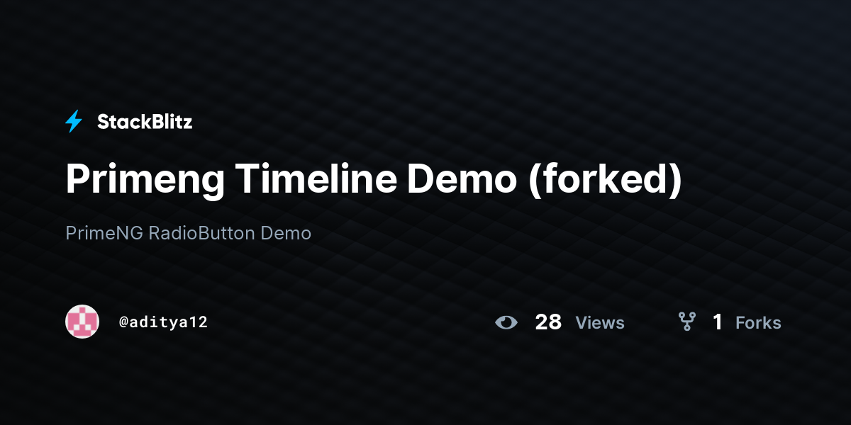 Primeng Timeline Demo (forked) - StackBlitz Primeng Timeline Demo (forked) - StackBlitz
