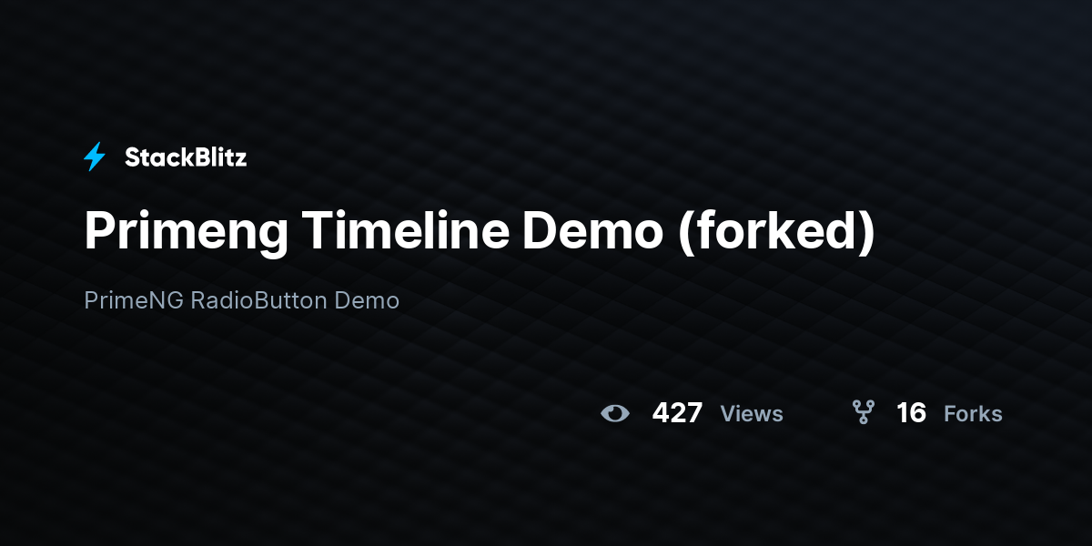 Primeng Timeline Demo (forked) - StackBlitz