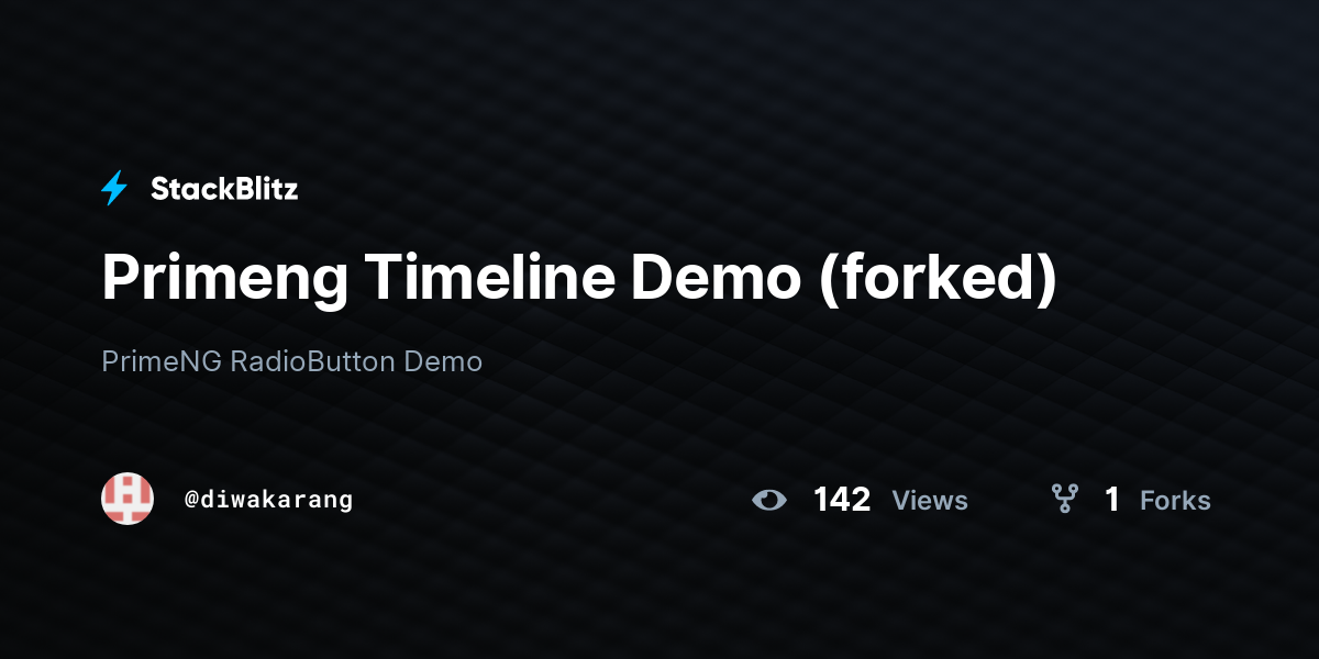 Primeng Timeline Demo (forked) - StackBlitz