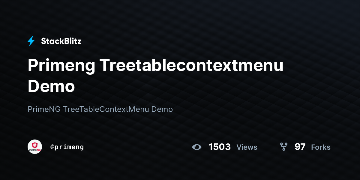 Primeng Treetablecontextmenu Demo - StackBlitz