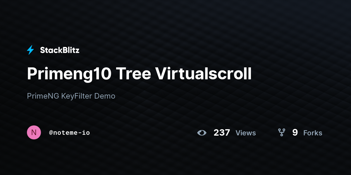 Primeng10 Tree Virtualscroll - StackBlitz