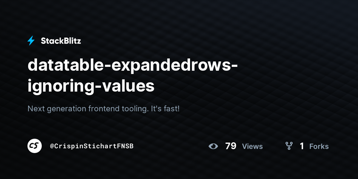 datatable-expandedrows-ignoring-values - StackBlitz