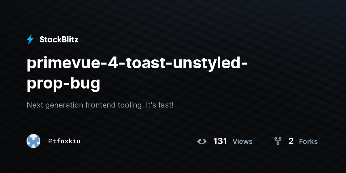 primevue-4-toast-unstyled-prop-bug - StackBlitz