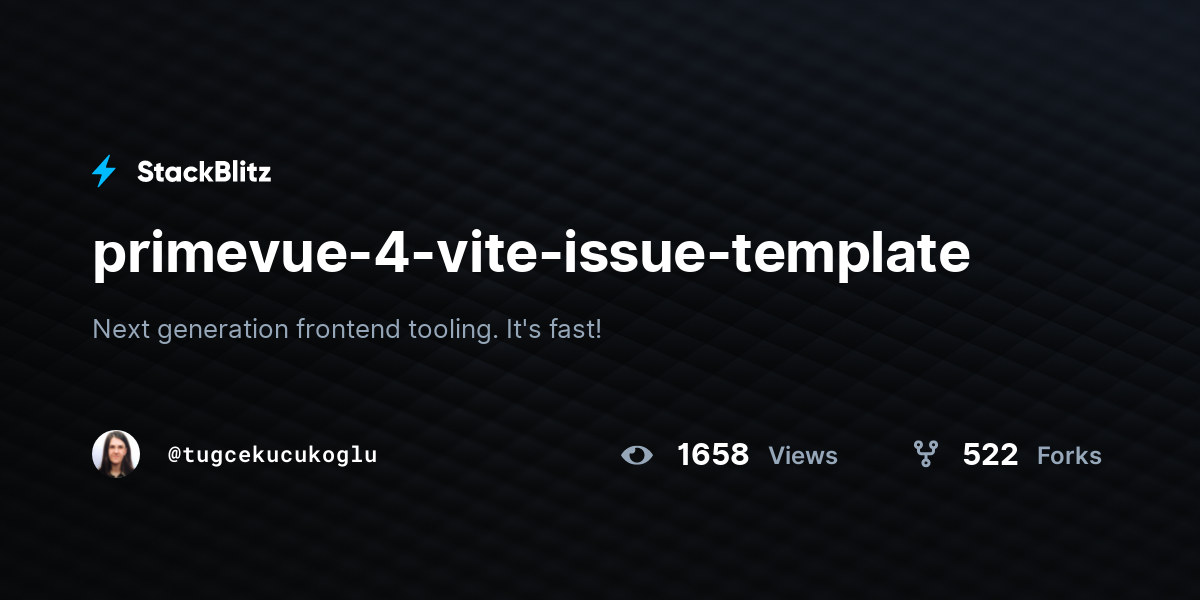 Primevue 4 Vite Issue Template Stackblitz