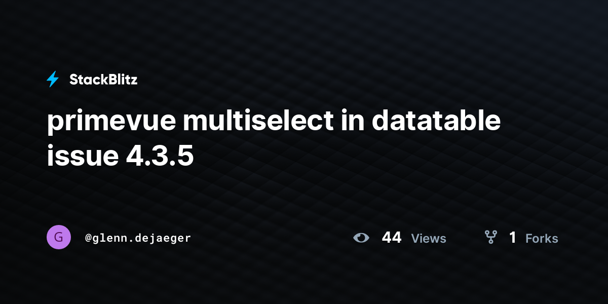 primevue multiselect in datatable issue 4.3.5 - StackBlitz