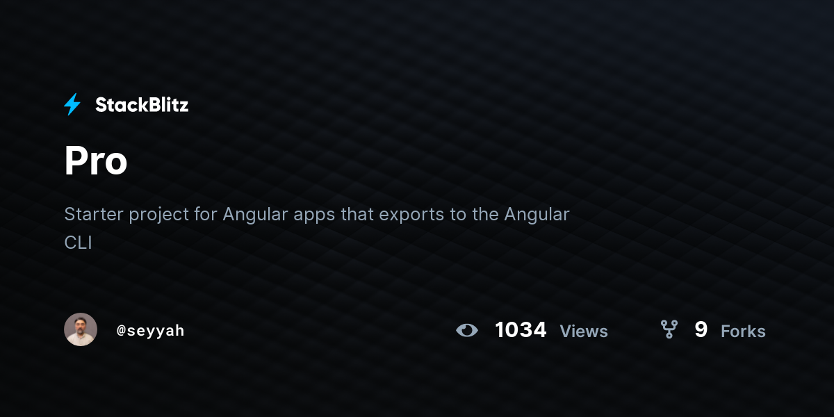 Pro - StackBlitz