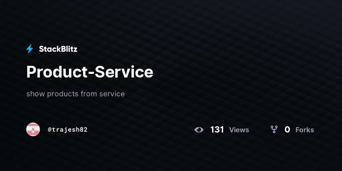 Product-Service - StackBlitz