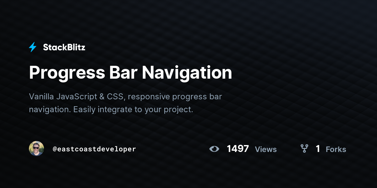 Progress Bar Navigation - StackBlitz