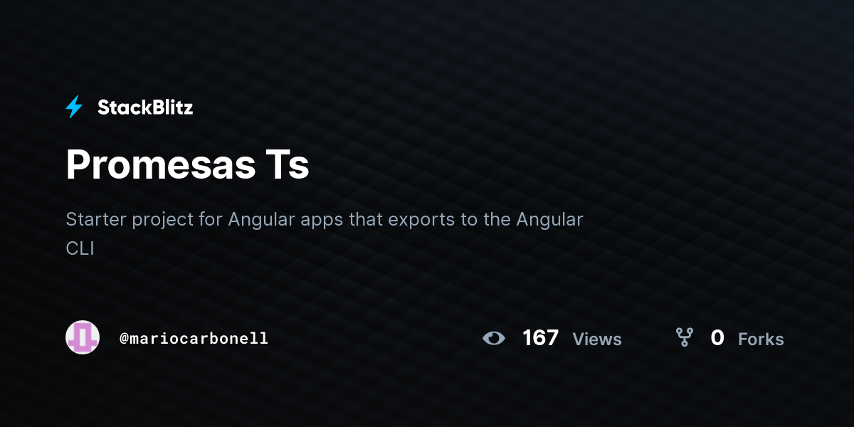 Promesas Ts - StackBlitz