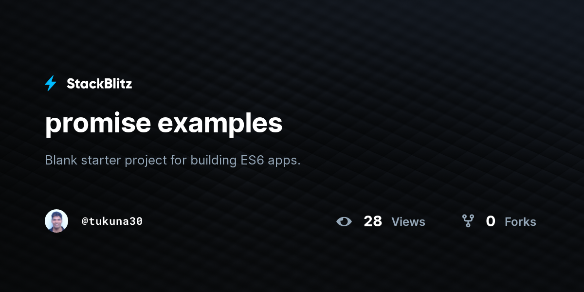 promise examples - StackBlitz