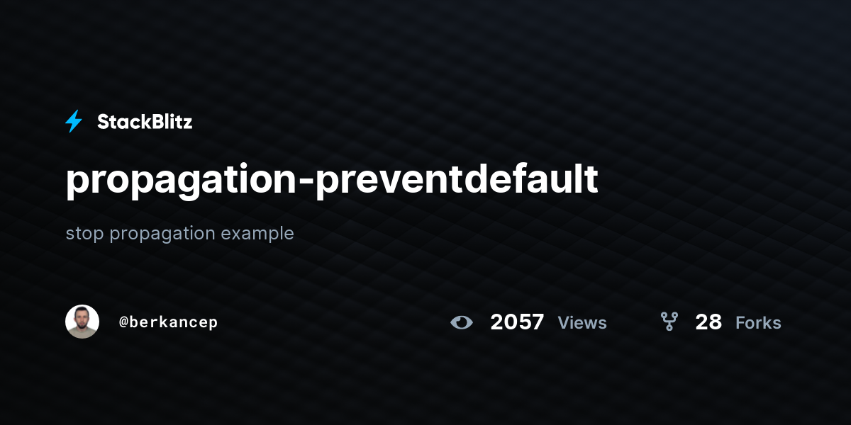 propagation-preventdefault - StackBlitz
