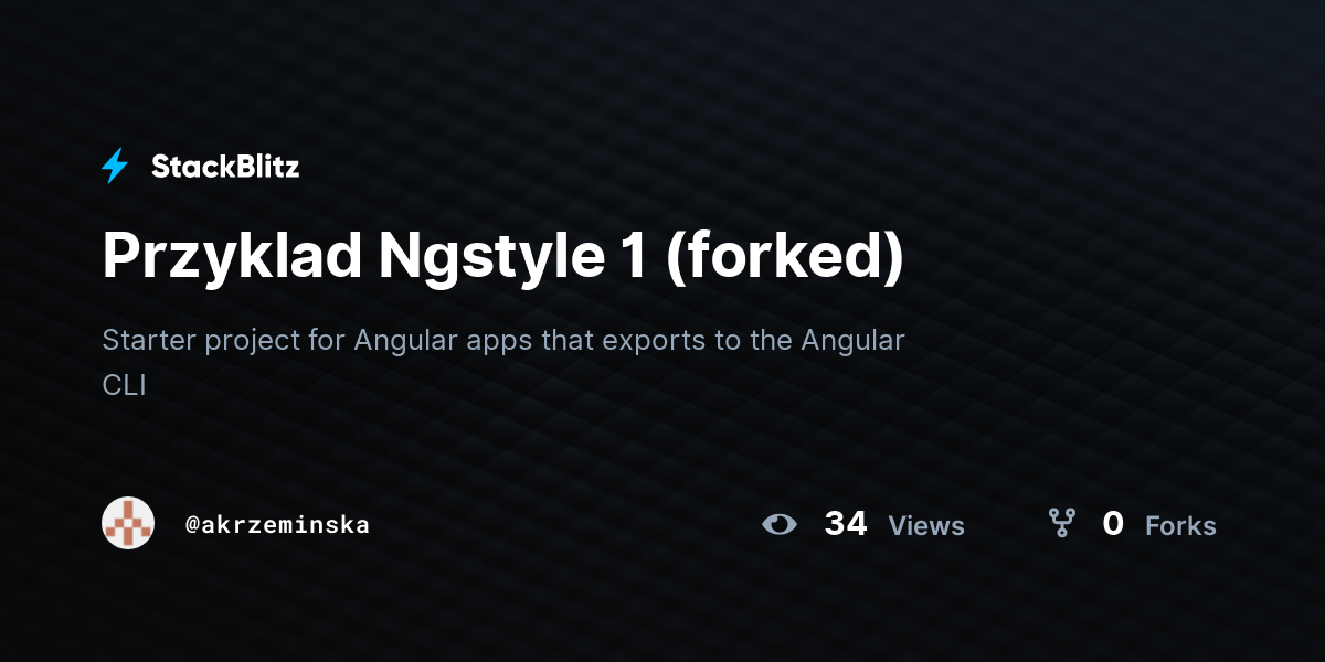 Przyklad Ngstyle 1 (forked) - StackBlitz