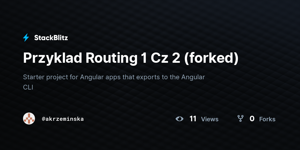 Przyklad Routing 1 Cz 2 (forked) - StackBlitz