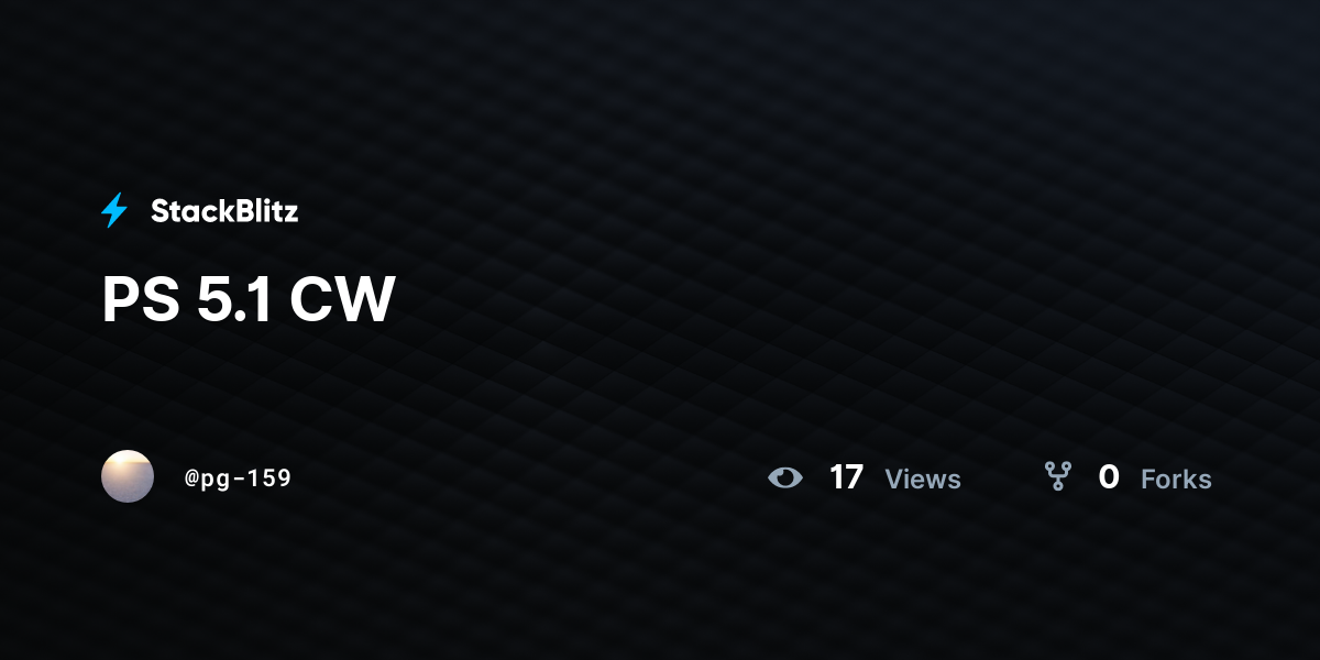 Ps 5 1 Cw Stackblitz