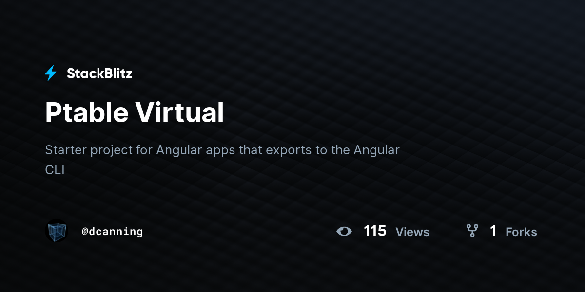 Ptable Virtual - StackBlitz