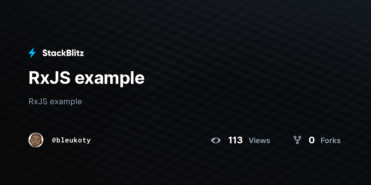 RxJS example - StackBlitz