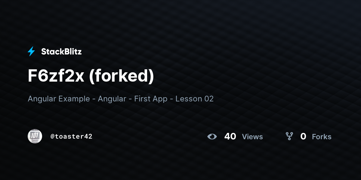 F6zf2x (forked) - StackBlitz