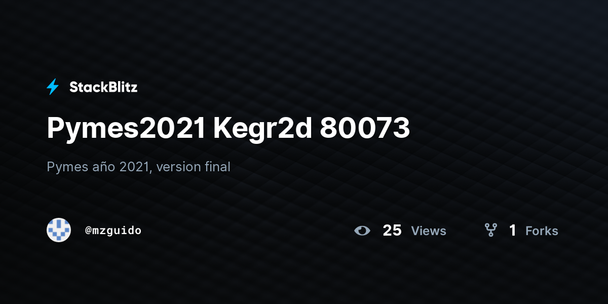 Pymes2021 Kegr2d 80073 - StackBlitz