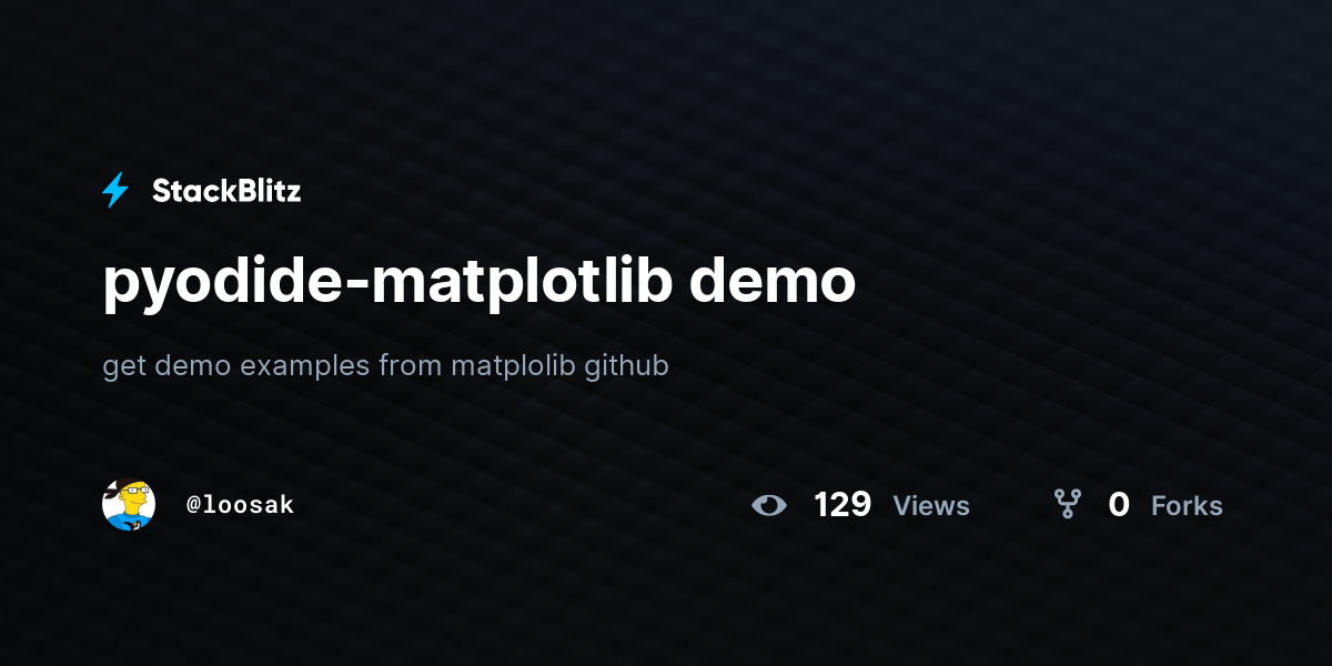 pyodide-matplotlib demo - StackBlitz