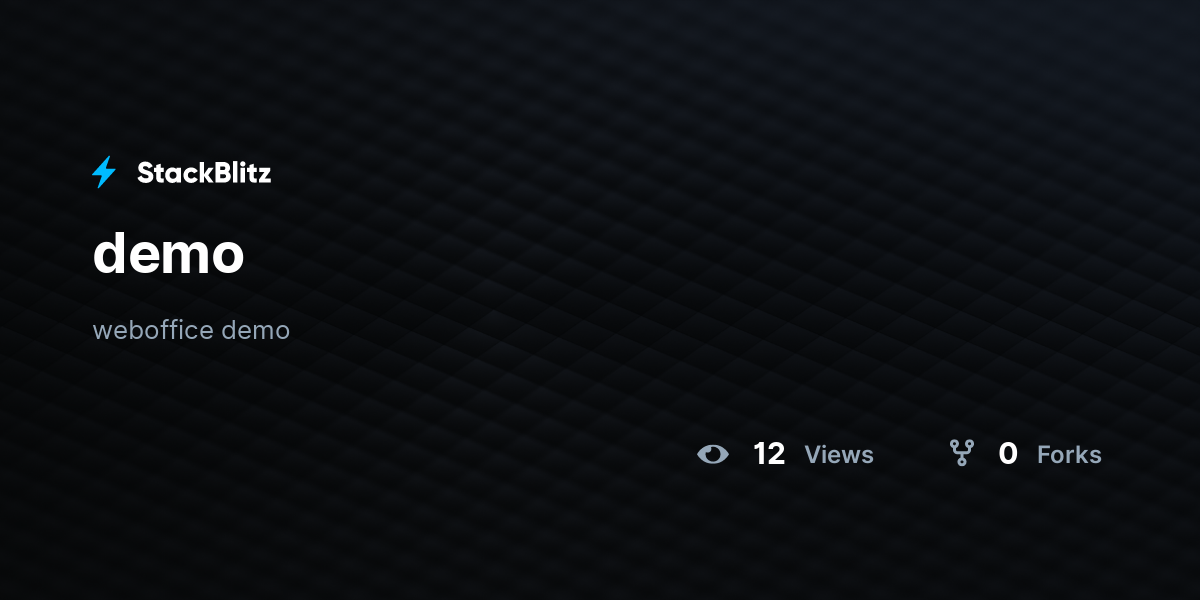 demo - StackBlitz