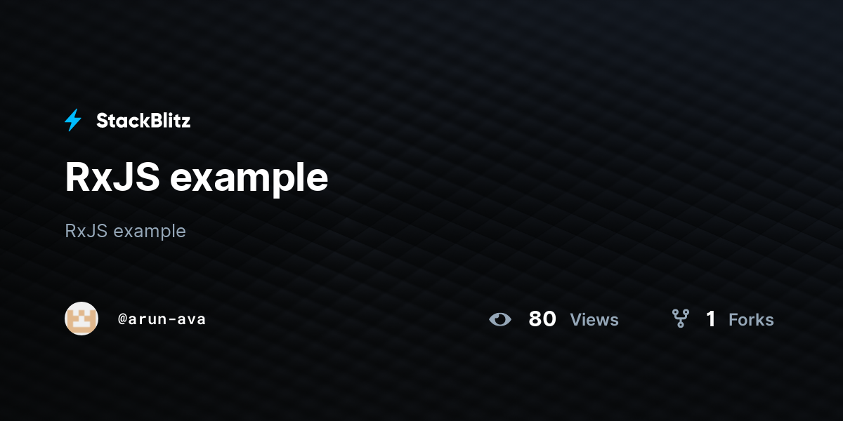 RxJS example - StackBlitz
