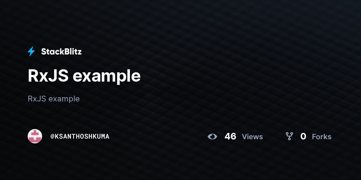 RxJS example - StackBlitz