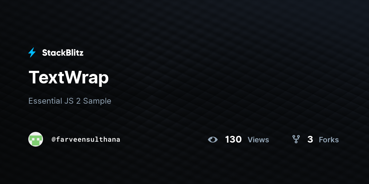 TextWrap - StackBlitz