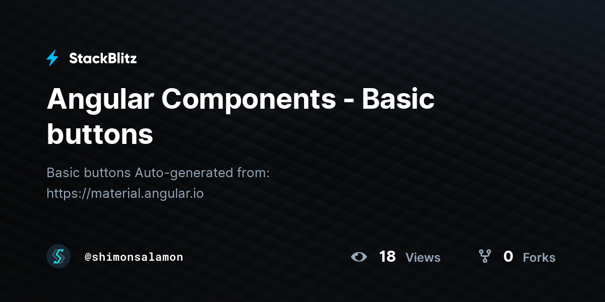 Angular Components - Basic buttons - StackBlitz