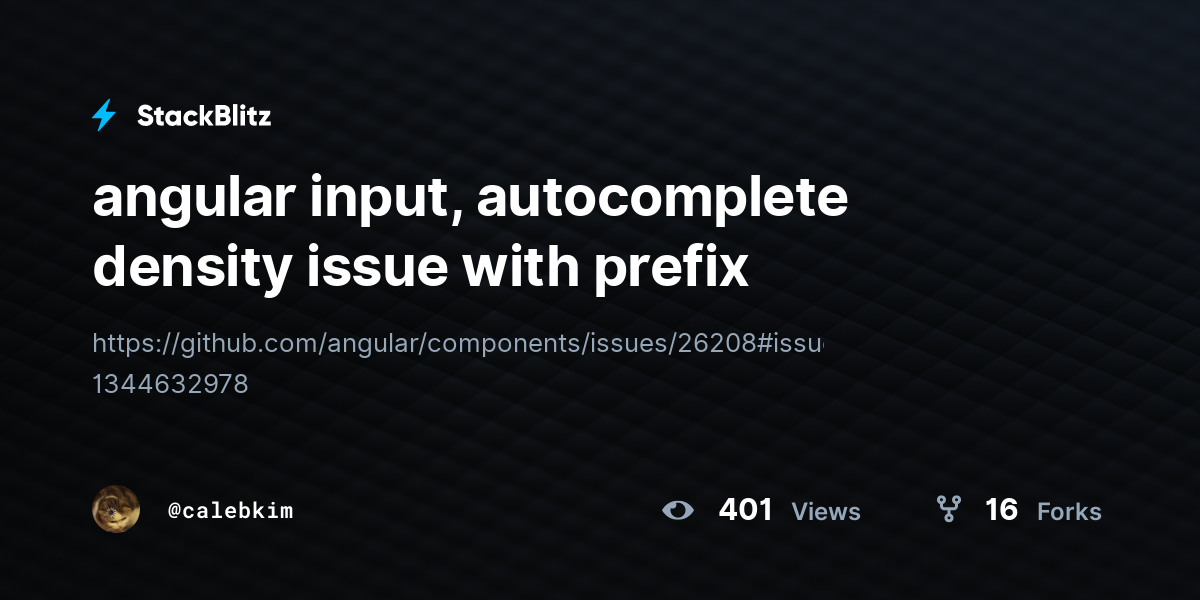 angular input, autocomplete density issue with prefix - StackBlitz