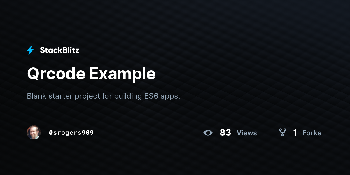 Qrcode Example - StackBlitz