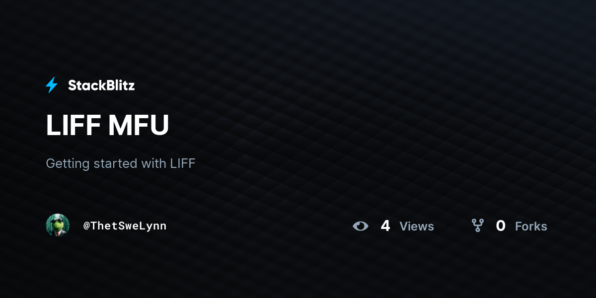 LIFF MFU - StackBlitz