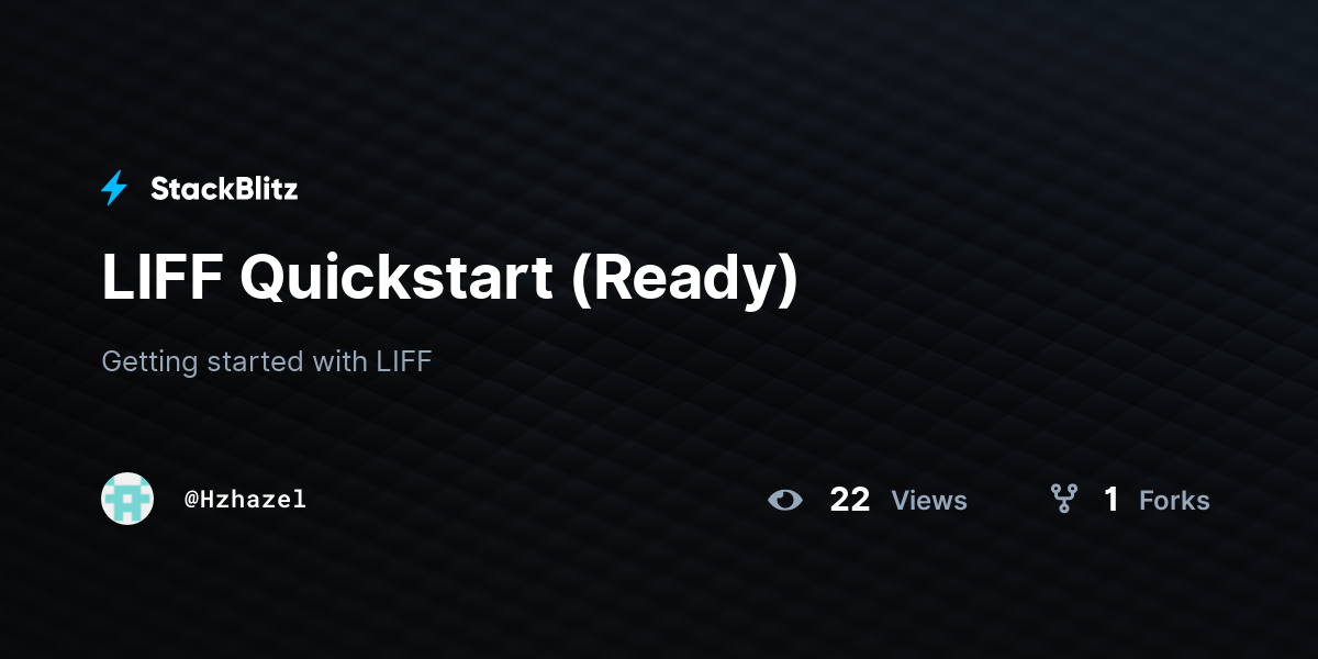 LIFF Quickstart (Ready) - StackBlitz