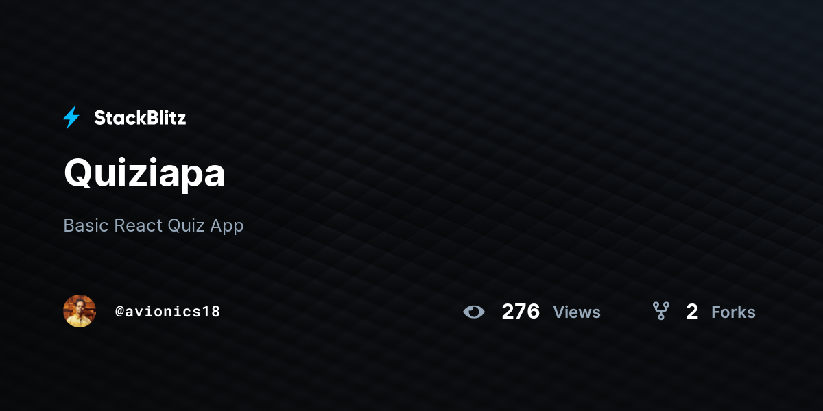 Quiziapa - StackBlitz